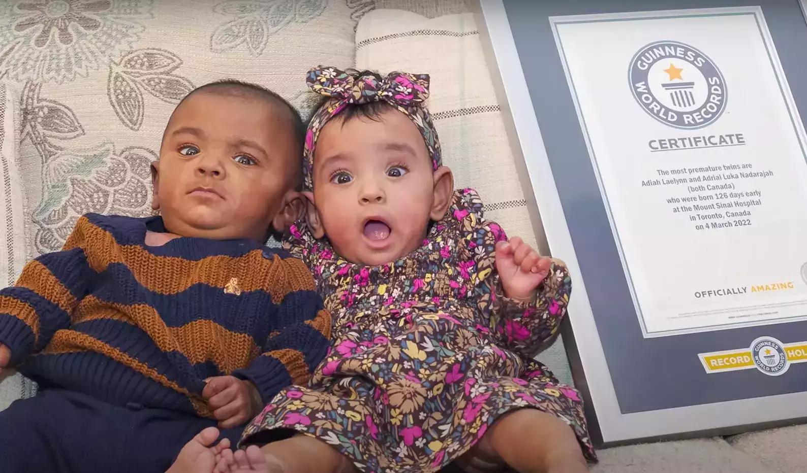 World's most premature twins certified by Guinness World's most premature twins certified by Guinness